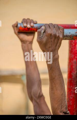 Kushti Pahlawani Wrestlers at Tulsi Ghat Akhara of Varanasi Stock Photo ...