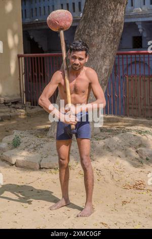 Kushti Pahlawani Wrestlers at Tulsi Ghat Akhara of Varanasi Stock Photo ...