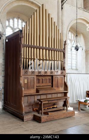 Binham Priory church interior Stock Photo - Alamy