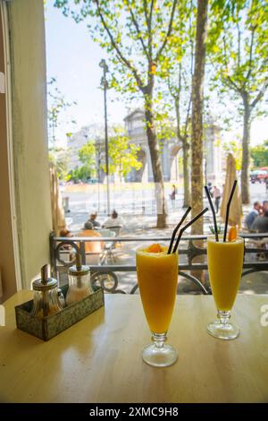 Two smoothies in a cafe Stock Photo - Alamy