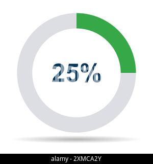 Information round diagram 25 percent icon, infographic graphic pie ...