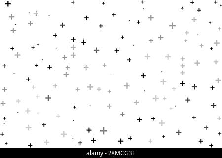 Plus symbols of different sizes and opacity seamless background pattern ...