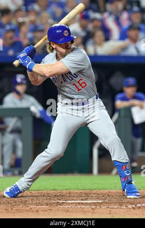 Chicago Cubs' Patrick Wisdom bats during a spring training baseball ...