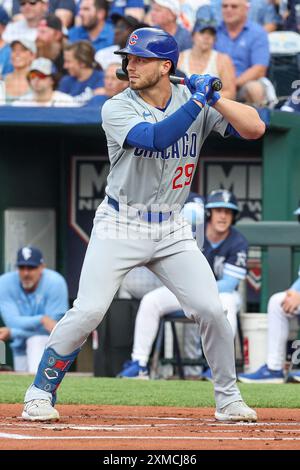 Chicago Cubs' Michael Busch (29), right, slides safely past Arizona ...