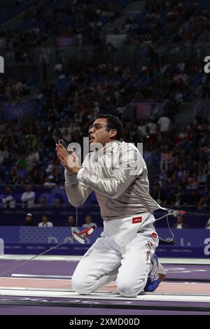 SAMELE Luigi of Italy, AMER Mohamed of Egypt, Men's Sabre Individual ...