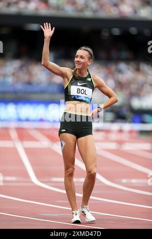 Netherland's 400m hurdler Femke Bol during a press conference at the ...