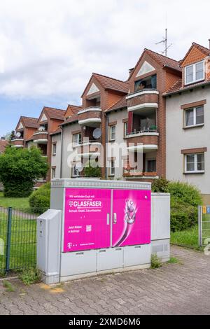 Distribution box for fibre optic technology, fast internet, of Deutsche ...