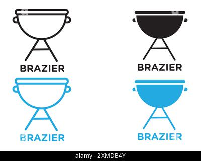 grill grate line icon, outline symbol, vector illustration, concept ...