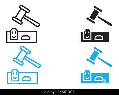 Mole Game Whack icon logo sign vector outline in black and white color ...