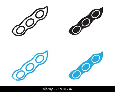 soybean line icon, outline symbol, vector illustration, concept sign ...
