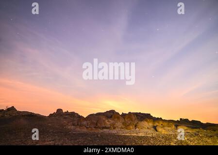Stunning Sunset Over Usfan Desert, Saudi Arabia Stock Photo - Alamy