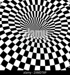 Chess board optical visual illusion, checkerboard banner template ...
