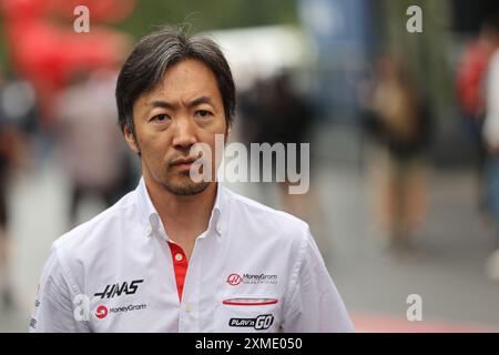 Ayao Komatsu (JPN) Team principal Moneygram Haas F1 Team. (Photo by Philippe Nanchino/Eurasia ...