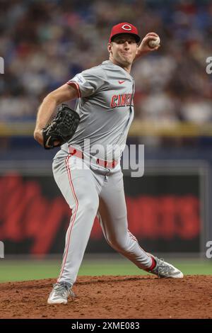 Cincinnati Reds' Nick Lodolo delivers a pitch in the second inning of a baseball game against ...