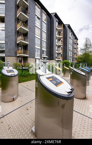 Underground waste disposal system, waste columns for different types of ...