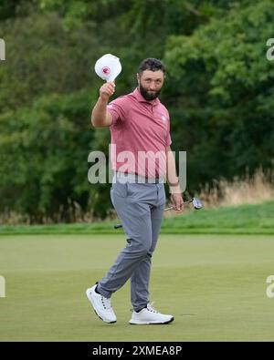 Jon Rahm on the 18th green during day three of the Aberdeen Standard ...