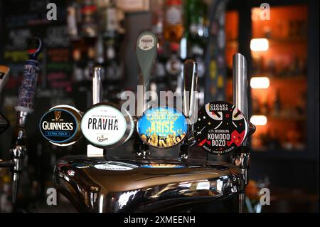 Taps at The Prince Albert pub, Brighton, England, Great Britain Stock ...