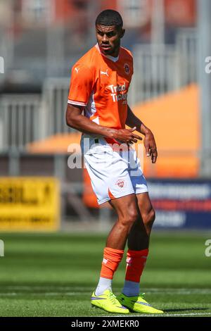 Ash Fletcher of Blackpoolduring the Pre-season friendly match Blackpool ...