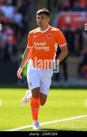 Albie Morgan of Blackpool in action during the Sky Bet League 1 match ...