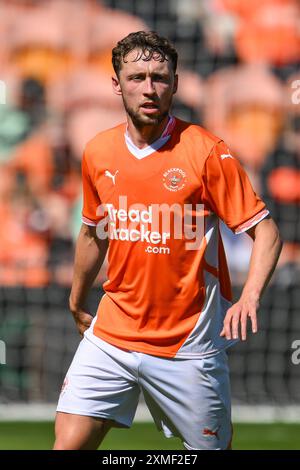 Matthew Pennington of Blackpool during the Pre-season friendly match ...