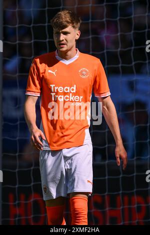Zac Ashworth of Blackpool during the Pre-season friendly match ...