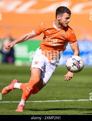 Jack Moore of Blackpool in action during the Pre-season friendly match ...