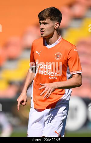Zac Ashworth of Blackpoolduring the Pre-season friendly match Crewe ...