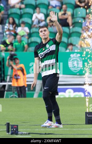 Iván Fresneda defender of Sporting CP reacts during the Primeira Liga ...
