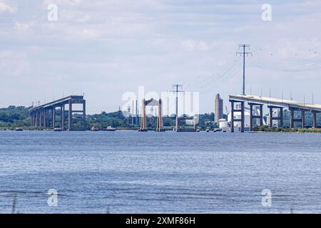 Francis Scott Key Bridge After Demolition Stock Photo - Alamy