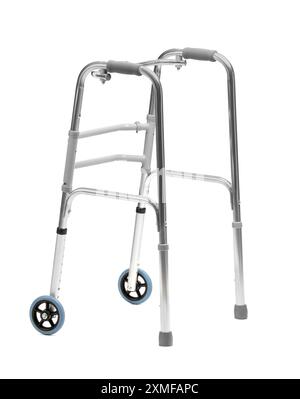 Walking frame isolated on white background Stock Photo - Alamy