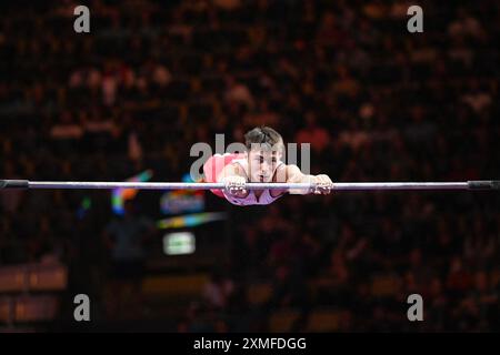 Leo Saladino (France), horizontal bar. European Championships Munich ...