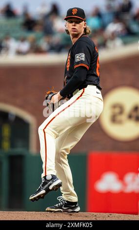 San Francisco Giants pitcher Hayden Birdsong throws against the Detroit ...