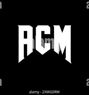 ACM letter logo design for technology company. ACM logo design black ...