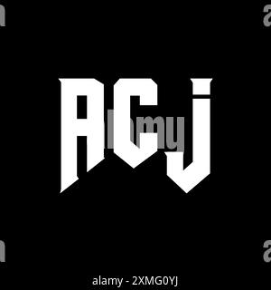 ACJ letter logo design for technology company. ACJ logo design black ...