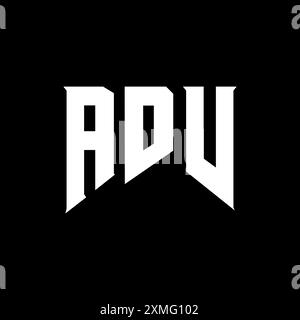 ADV letter logo design for technology company. ADV logo design black ...