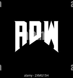 ADW letter logo design for technology company. ADW logo design black ...