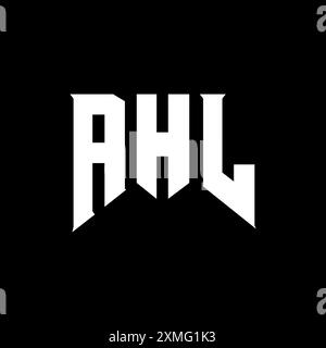AHL letter logo design for technology company. AHL logo design black ...