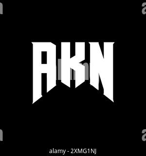 AKN letter logo design for technology company. AKN logo design black ...