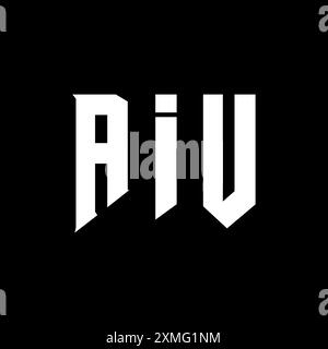 AIU letter logo design for technology company. AIU logo design black ...