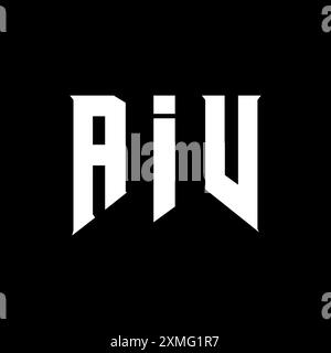 AIV letter logo design for technology company. AIV logo design black ...