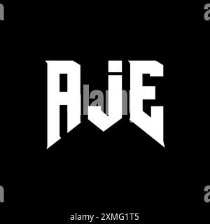 AJE letter logo design for technology company. AJE logo design black ...