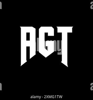 AGT letter logo design for technology company. AGT logo design black ...