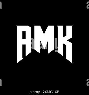AMK letter logo design for technology company. AMK logo design black ...
