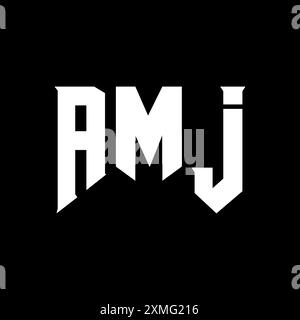 AMJ letter logo design for technology company. AMJ logo design black ...