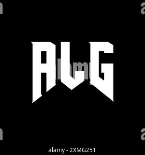 ALG letter logo design for technology company. ALG logo design black ...