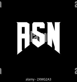 ASN letter logo design for technology company. ASN logo design black ...