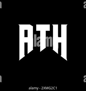 ATH letter logo design for technology company. ATH logo design black ...