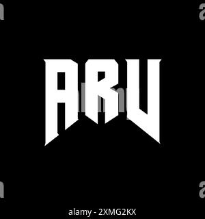 ARV letter logo design for technology company. ARV logo design black ...