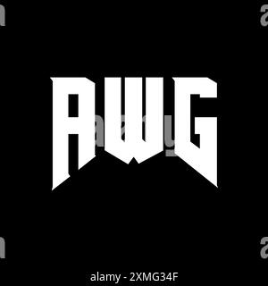 AWG letter logo design for technology company. AWG logo design black ...