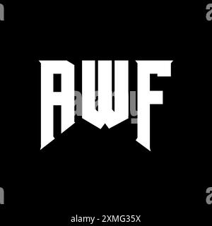 AWF letter logo design for technology company. AWF logo design black ...